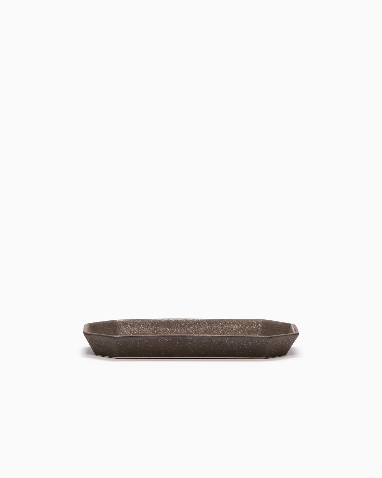 Wide Octagon Plate Small - Copper Brown